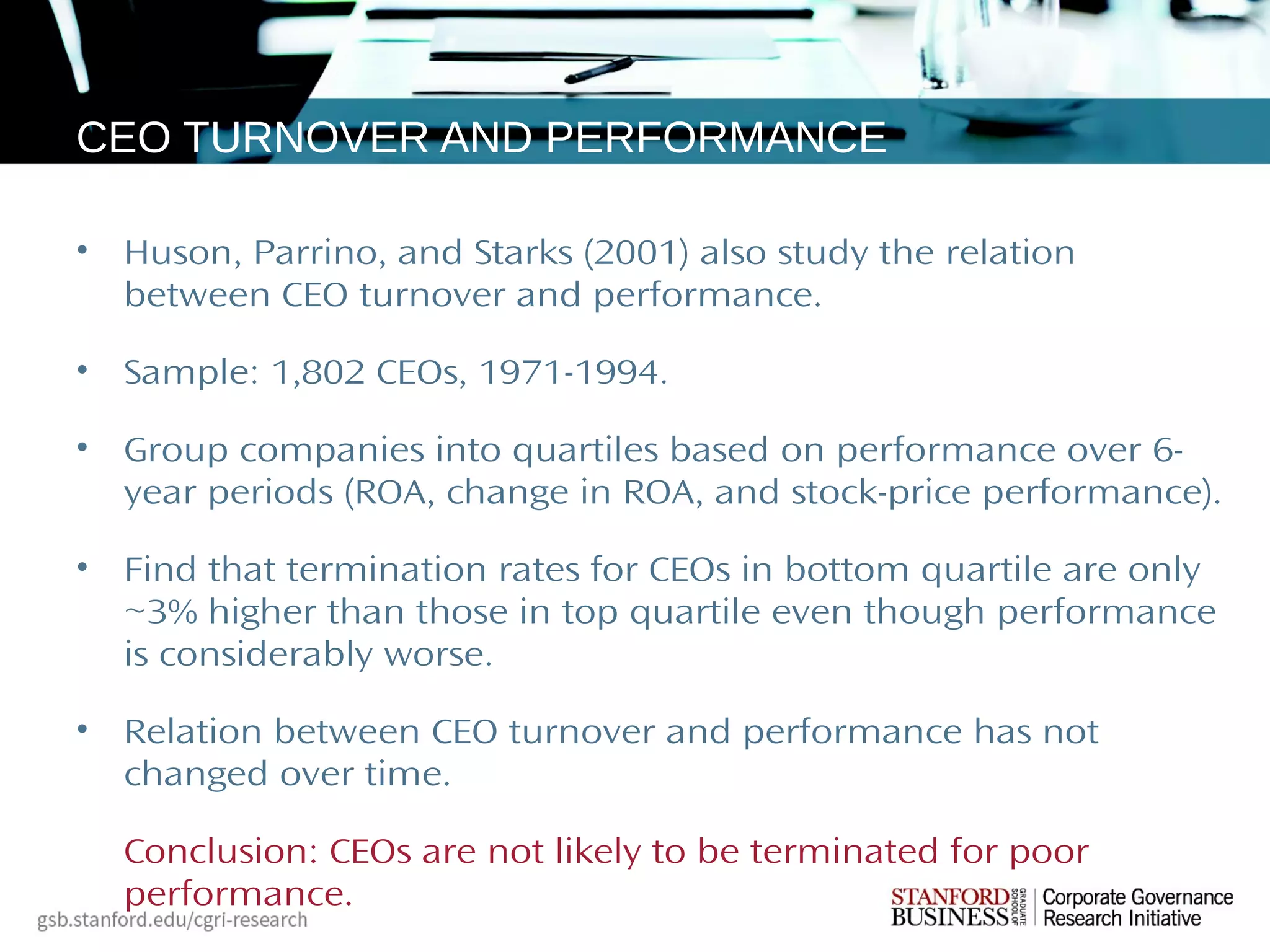 CEO Turnover - Research Spotlight | PPT