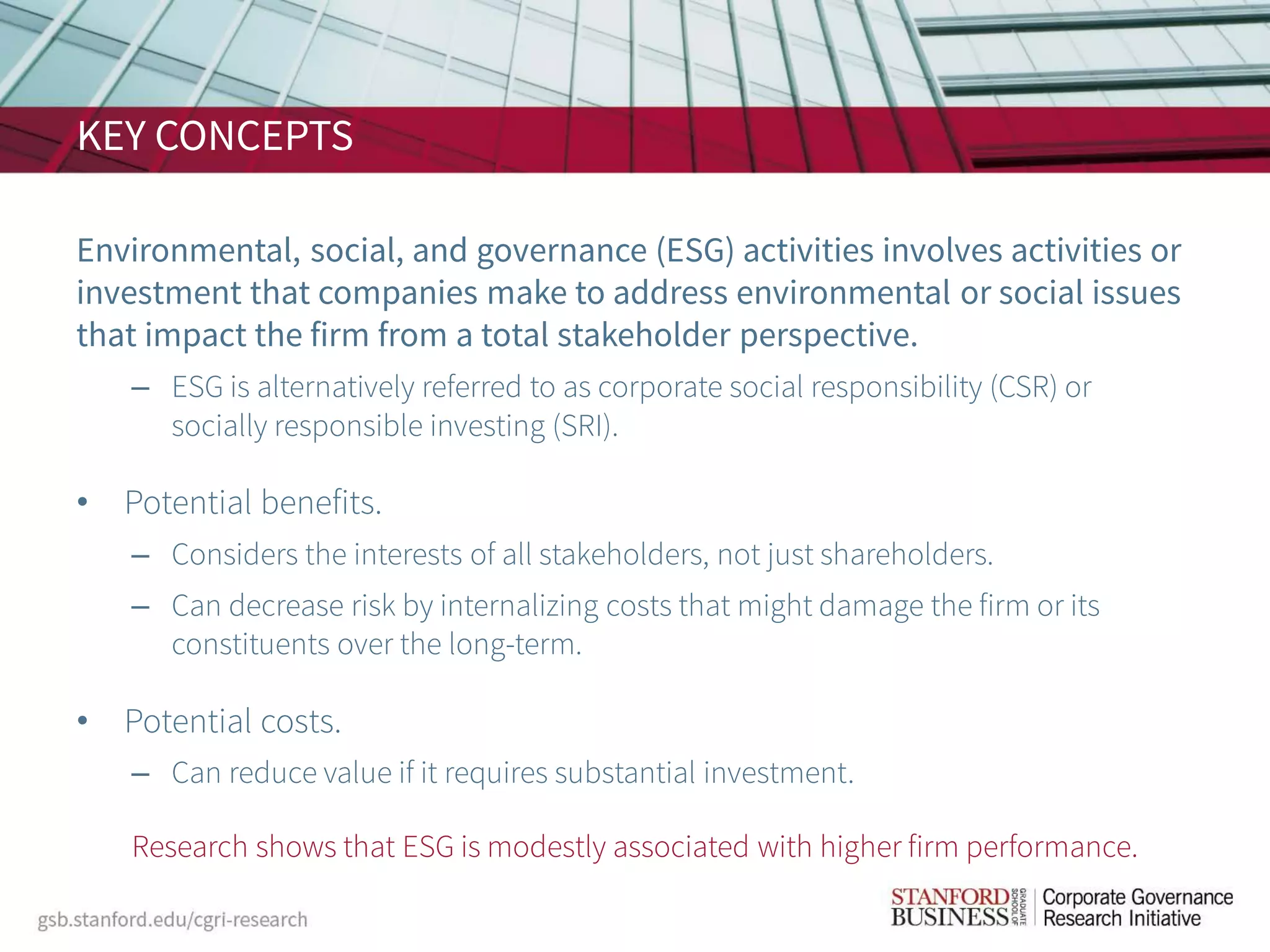 Environmental, Social, and Governance (ESG) Activities | PDF