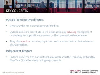 Independent and Outside Directors | PDF | Business Accounting & Finance ...