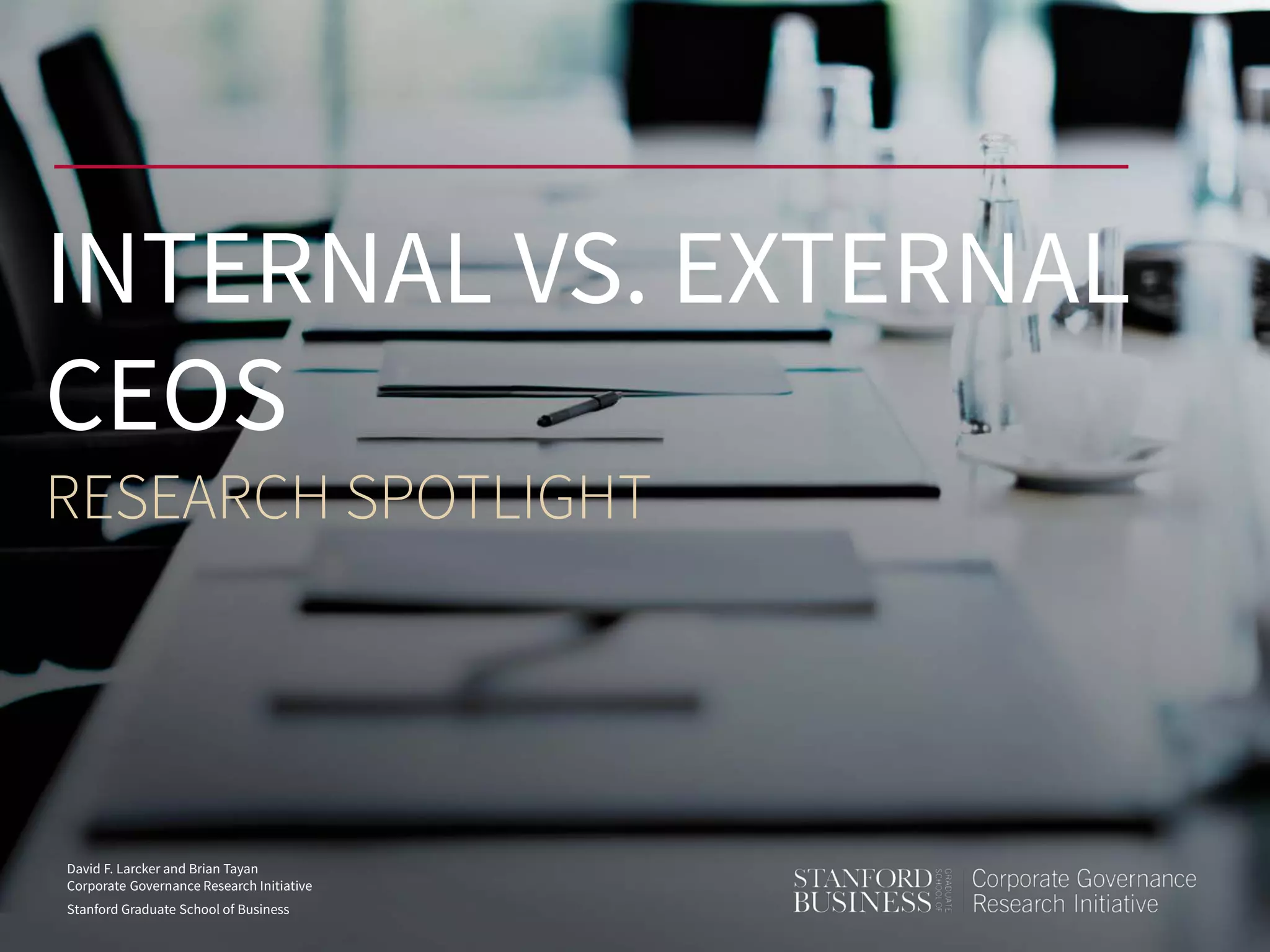 Internal vs. External CEOs | PDF