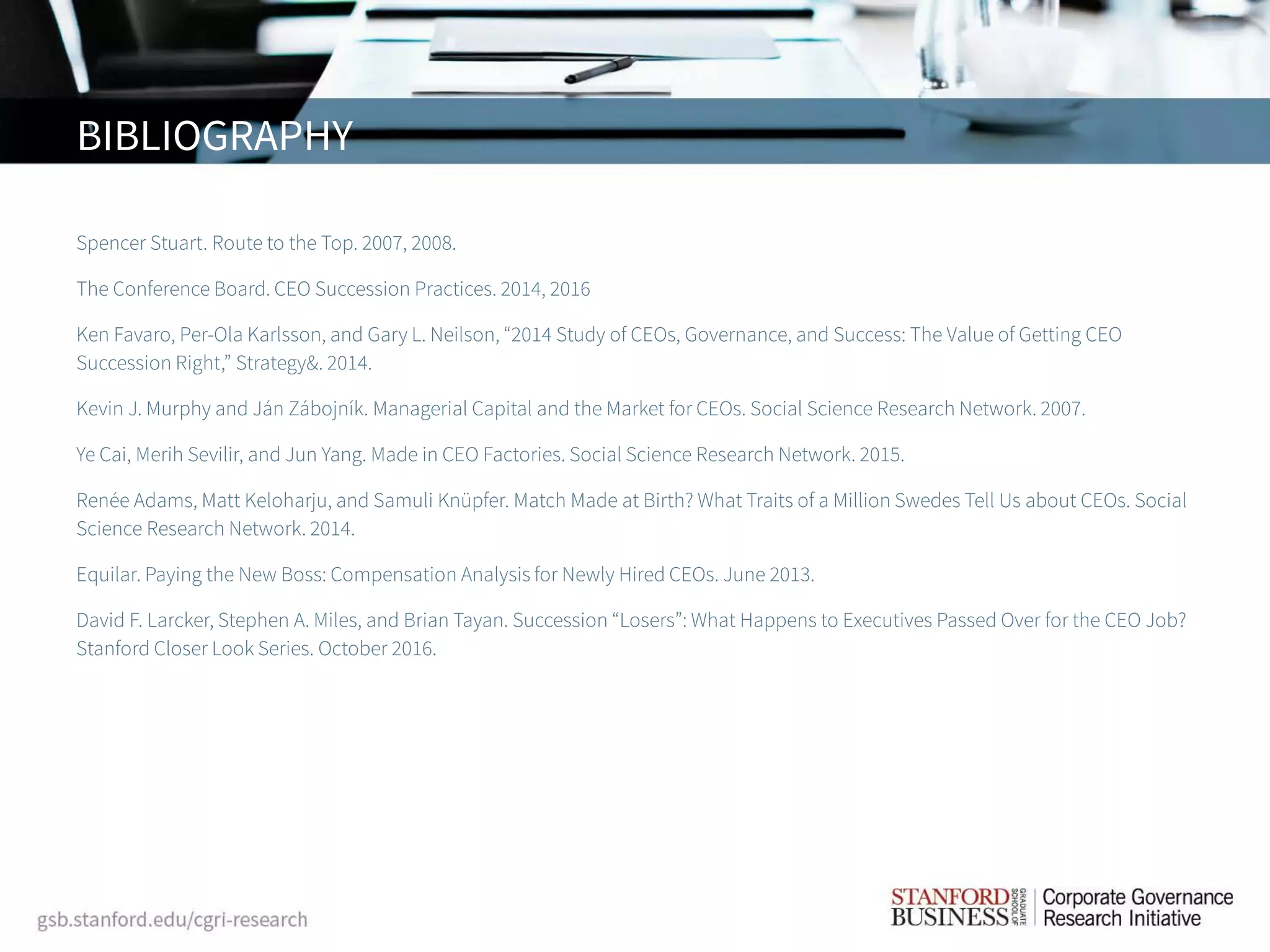 CEO Succession - Data Spotlight | PDF