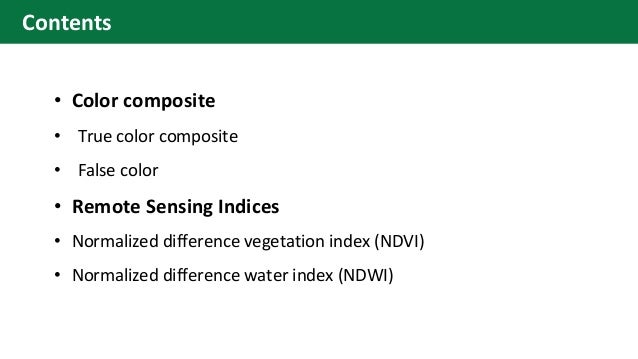 Raster Analysis (Color Composite and Remote Sensing Indices) | PDF