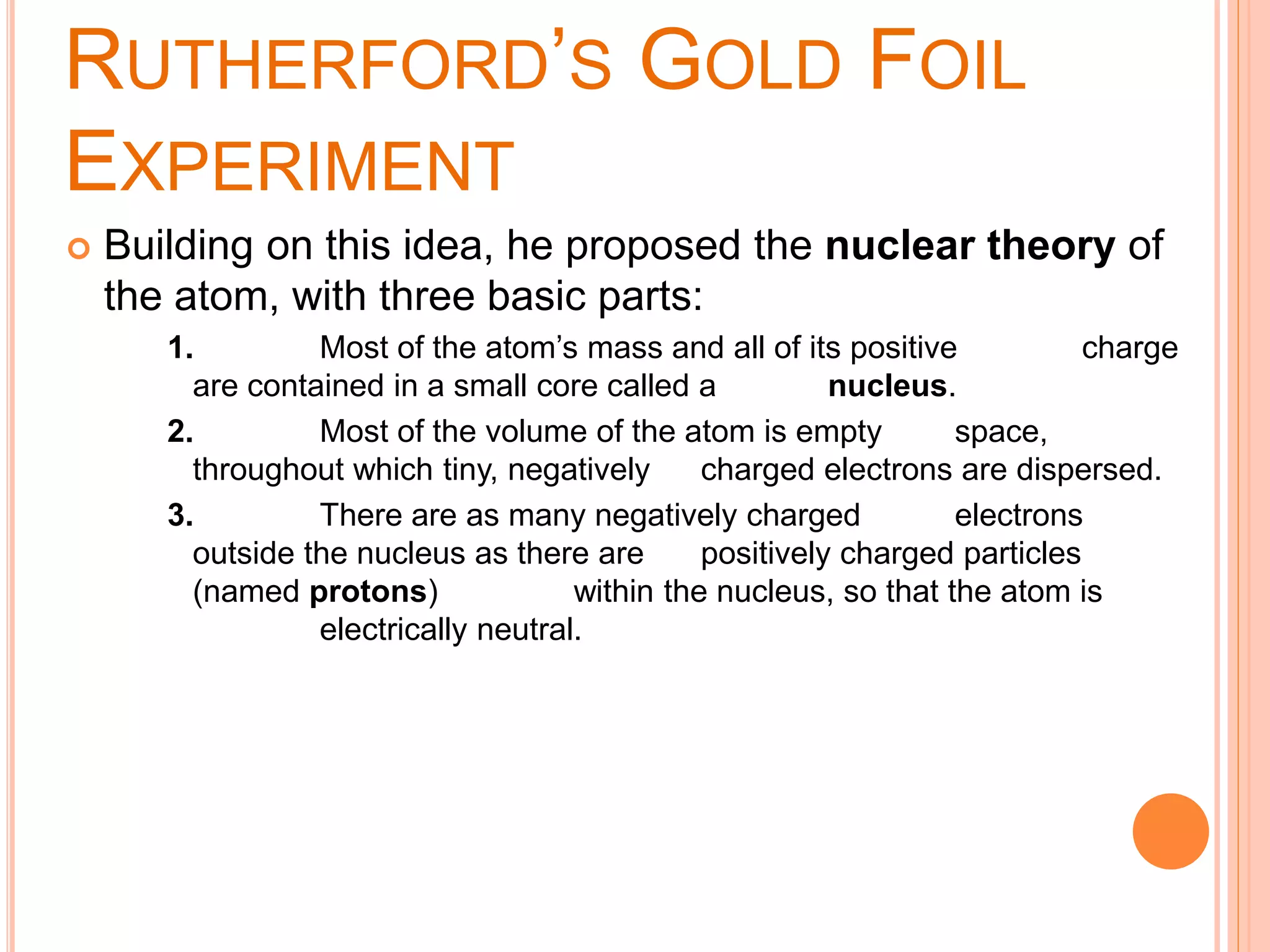The discovery of nucleus | PPTX
