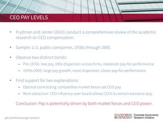 CEO Pay Levels Research Spotlight | PDF | Business Accounting & Finance ...