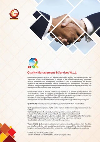 Quality Group of Companies Corporate profile | PDF