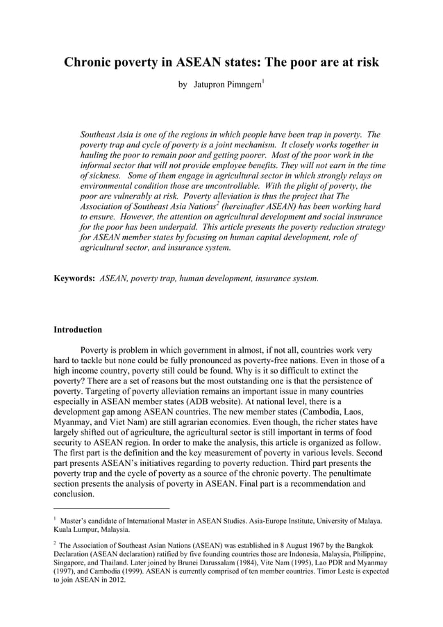 Qgd100007 chronic poverty in asean | PDF