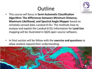 Semi-Automatic Classification Algorithm: The differences between Minimum Distance, Maximum ...