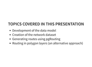 Creating and indoor routable network with QGIS and pgRouting | PPT