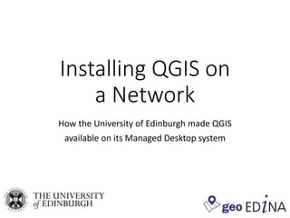 Installing QGIS on a network | PDF