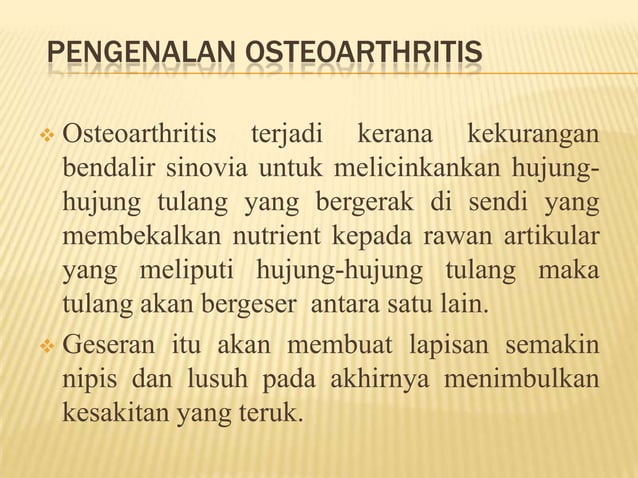 Qgj3023 (penyakit osteoarthritis) | PPTX