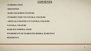 Natural hair colorants | PPTX