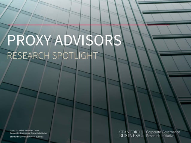 Proxy Advisors - Research Spotlight | PDF | Business Accounting ...