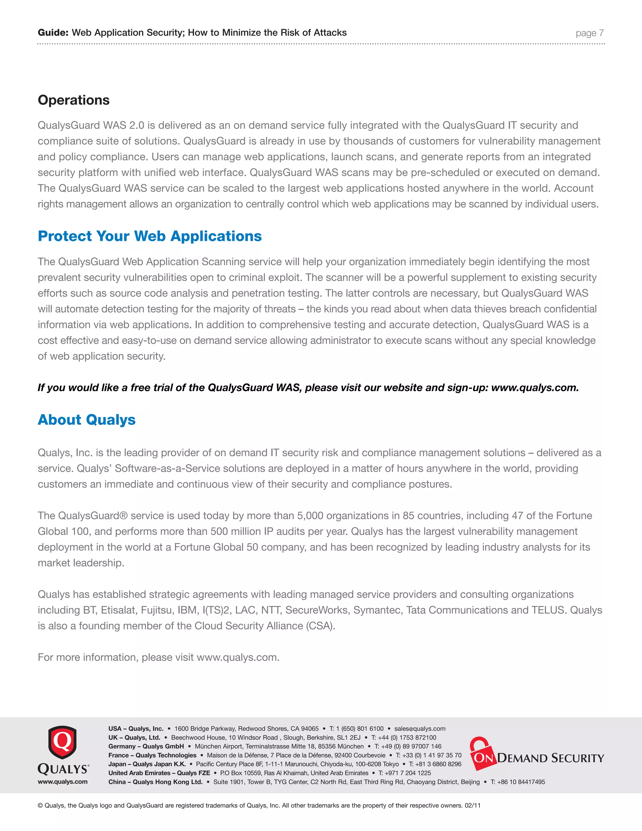 Web Application Security Guide by Qualys 2011 | PDF