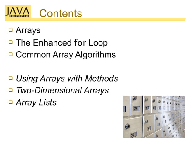 An Introduction To Programming In Java Arrays Pdf