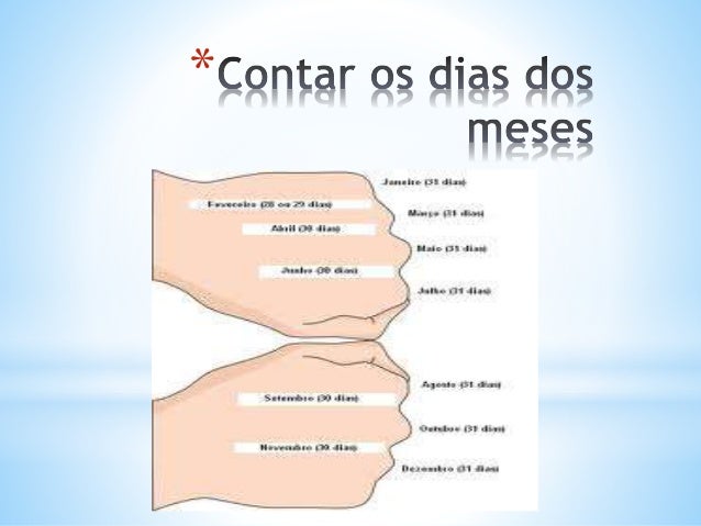 Os meses e anos