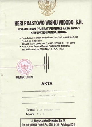 Akte Notaris CV MAFAZA JAYA | PDF