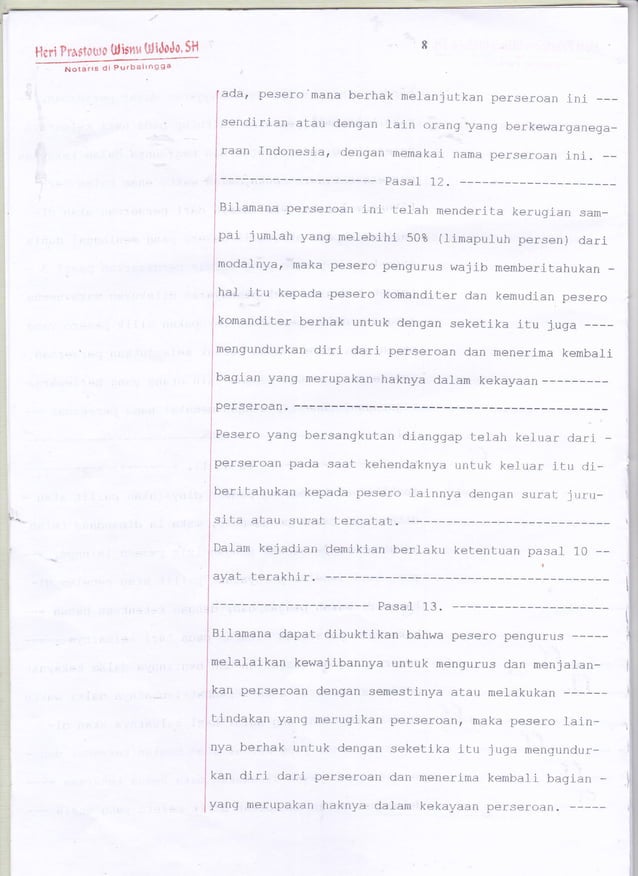 Akte Notaris CV MAFAZA JAYA | PDF