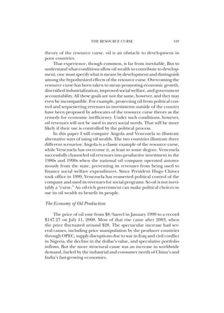The Resource Curse and Oil Revenues in Venezuela And Angola | PDF