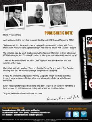 Qhse jan 2014 issue | PDF