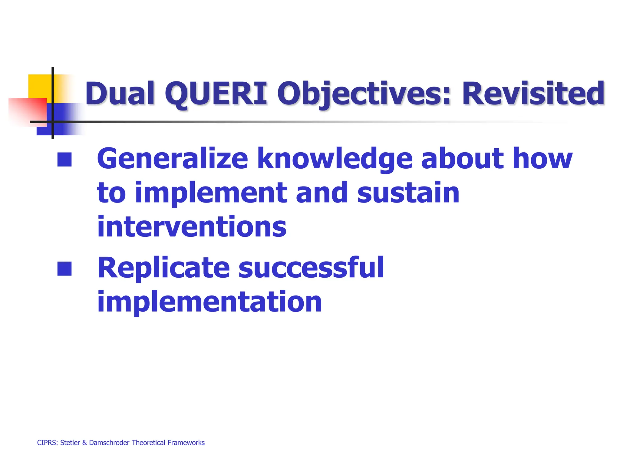 Implementation Research TheoreticalFamework.ppt