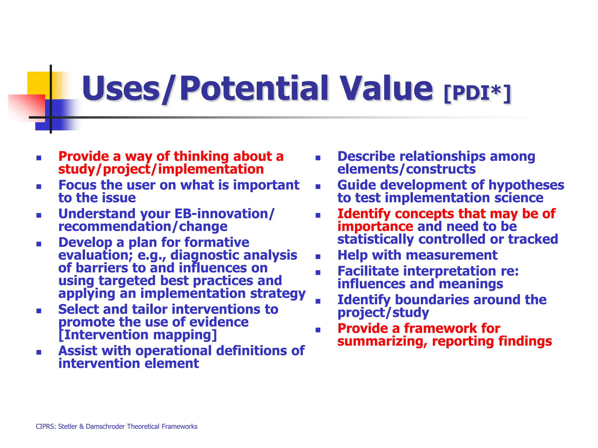 Implementation Research TheoreticalFamework.ppt