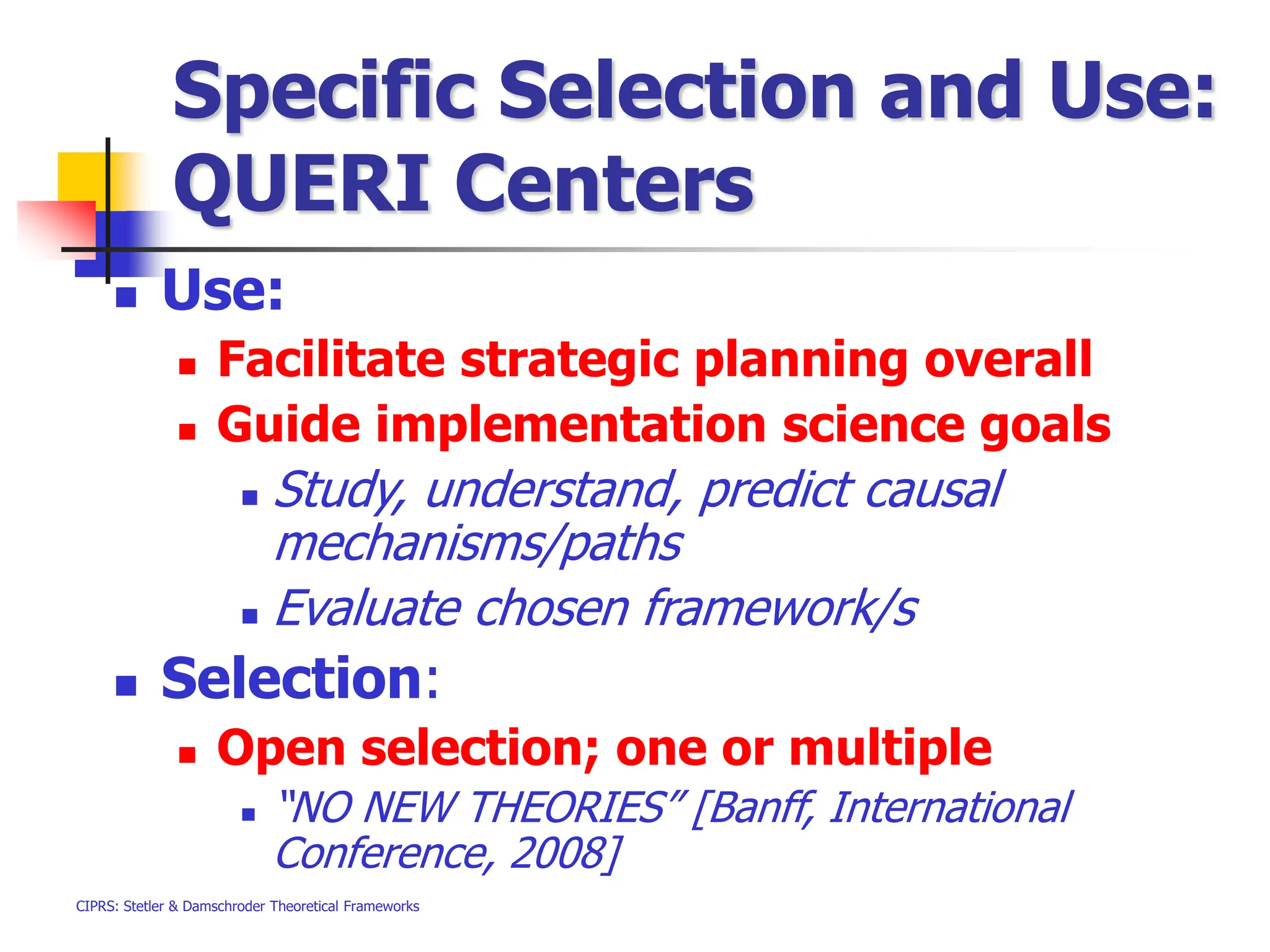 Implementation Research TheoreticalFamework.ppt
