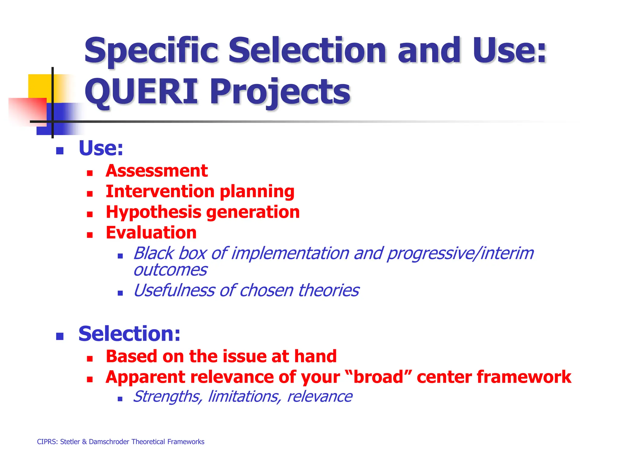 Implementation Research TheoreticalFamework.ppt