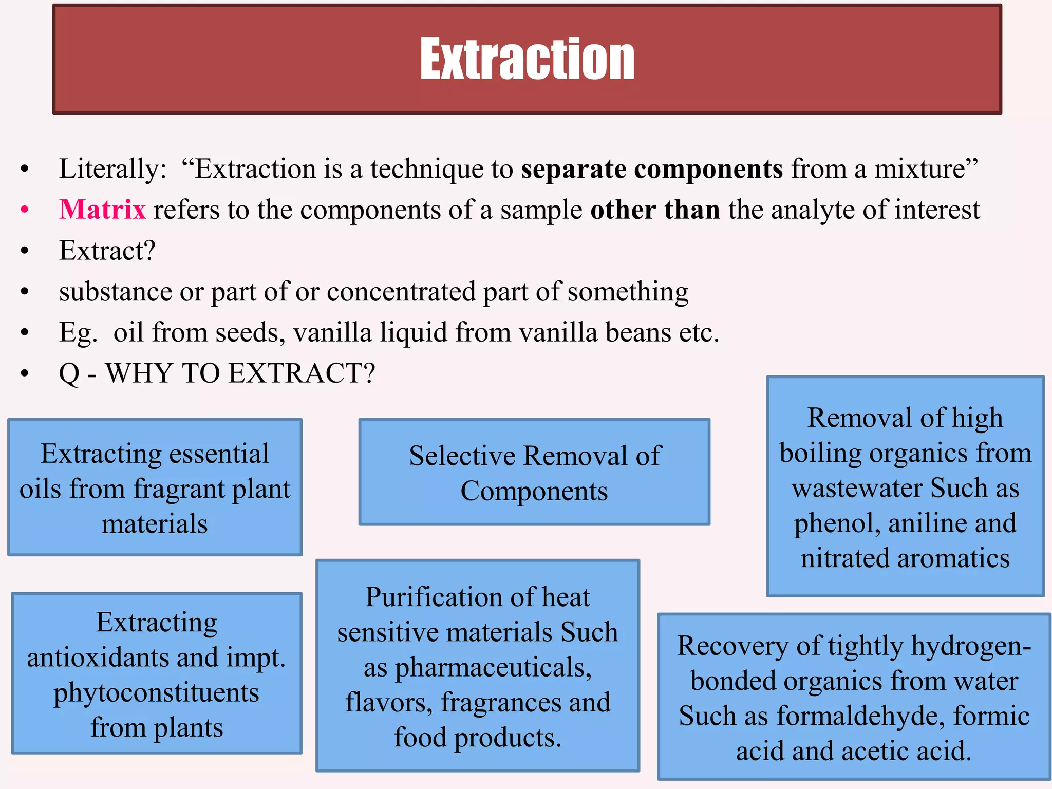 Conventional and modern methods of Extraction | PPTX