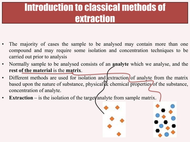 Conventional and modern methods of Extraction | PPTX
