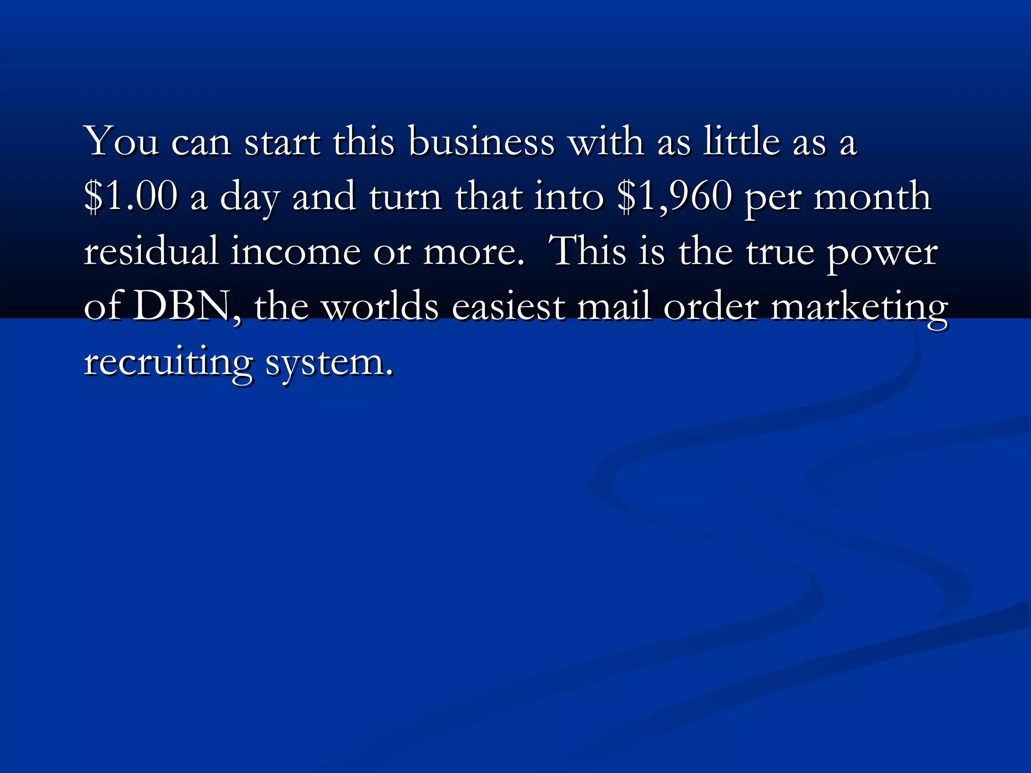 Downline Building Network Overview & Compensation Plan | PPT