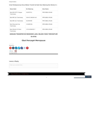 OBAT PENCEGAH MENOPAUSE | PDF