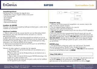 Quick Installation Guide EAP300 Dutch | PPT
