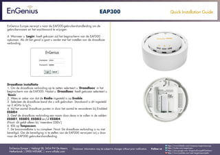 Quick Installation Guide EAP300 Dutch | PPT