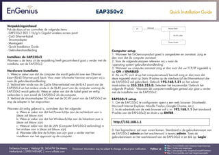 Quick Installation Guide EAP350v2 Dutch | PPT