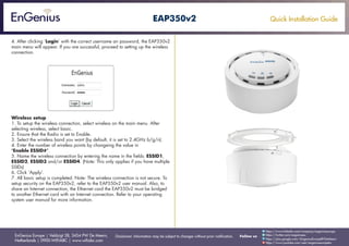 Quick Installation Guide EAP350v2 English | PDF | Computer Networking ...