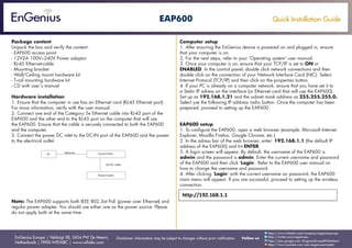 Quick Installation Guide EnGenius EAP600 | PPT
