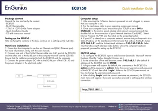 Quick Installation Guide ECB150 English | PDF