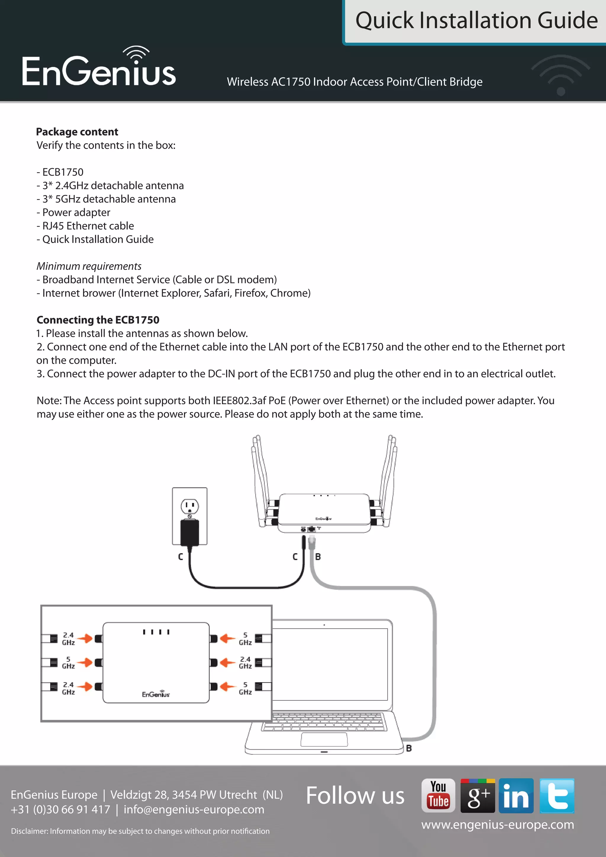 Quick Installation Guide EnGenius ECB1750 | PPT