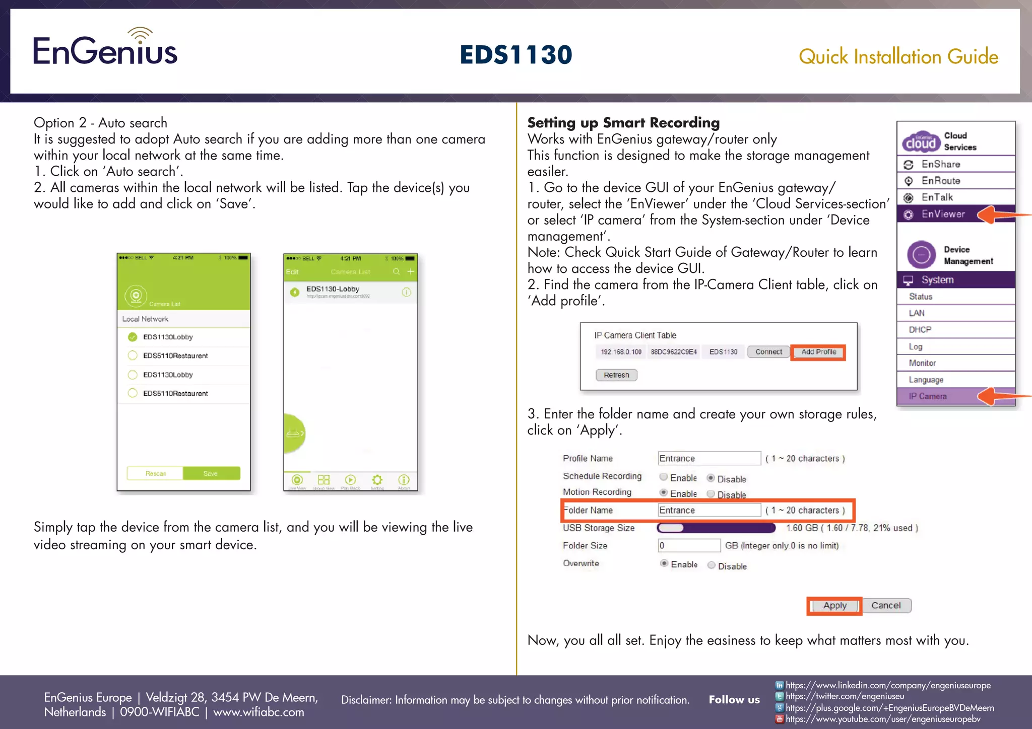 Quick Installation Guide EDS1130 English | PDF