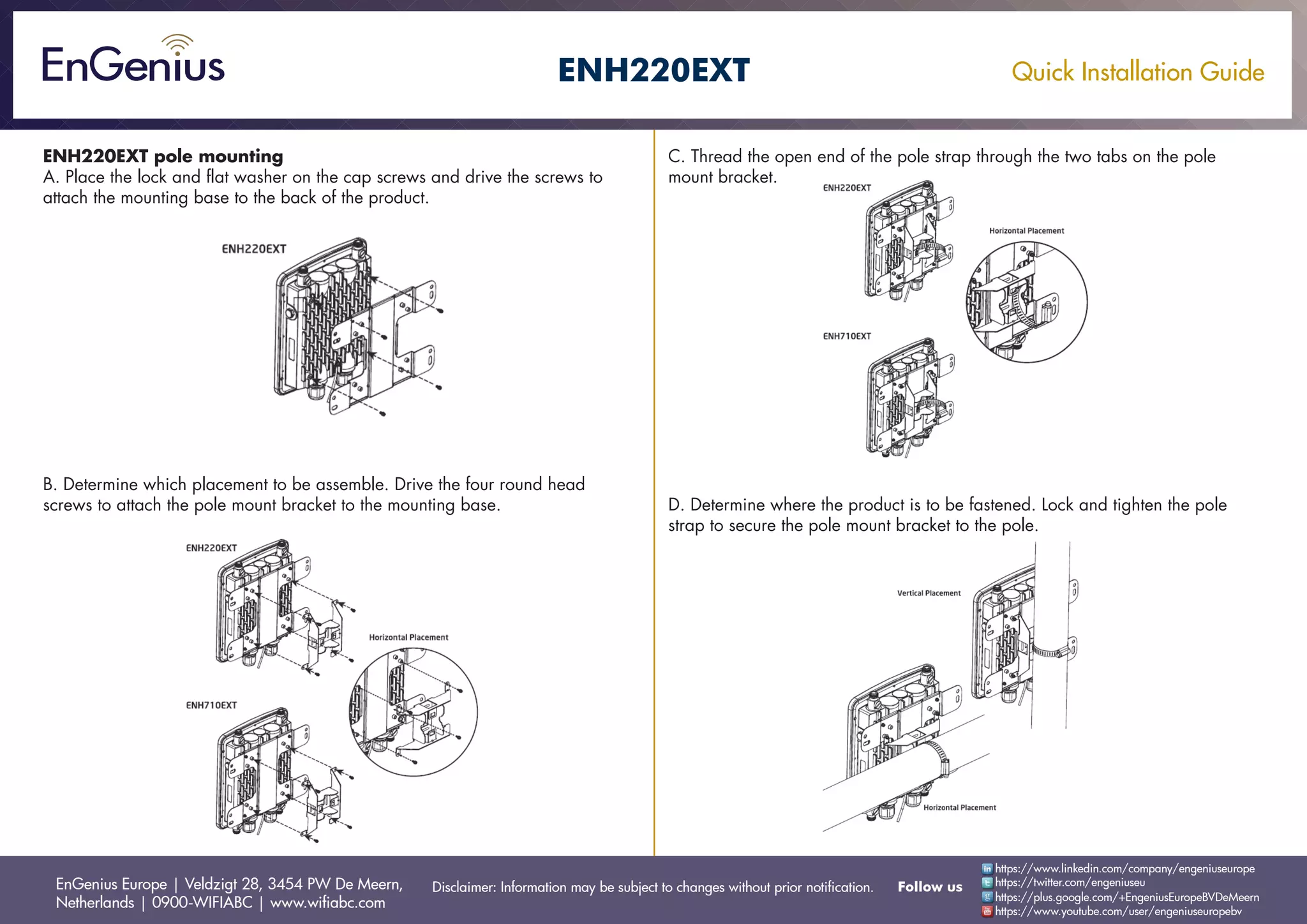 Quick Installation Guide ENH220EXT English | PPT