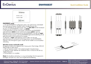 Quick Installation Guide ENH900EXT Dutch | PPT