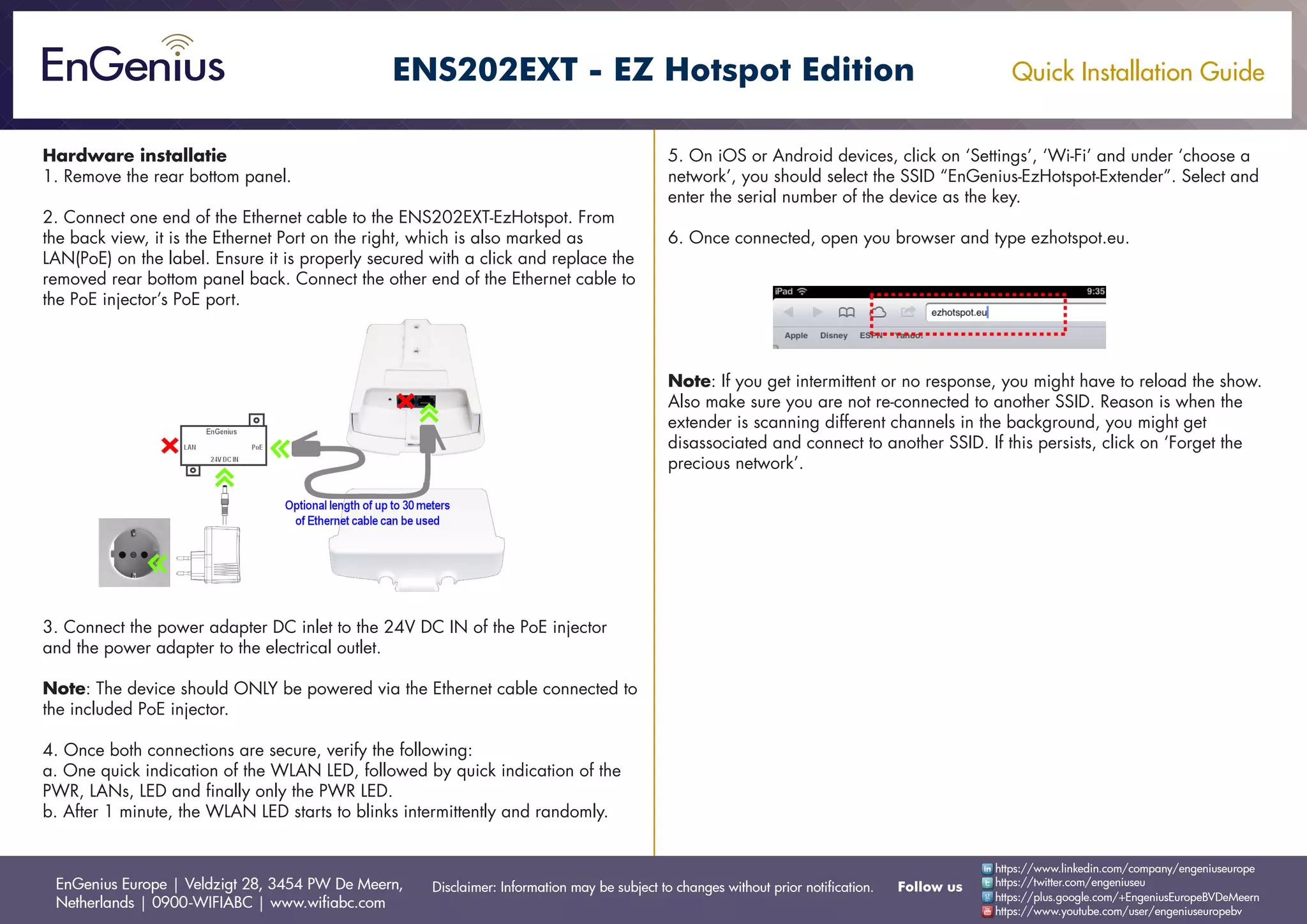 Quick Installation Guide ENS202EXT-ezhotspot edition EN | PDF