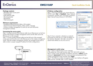 Quick Installation Guide EWS210AP English | PDF