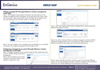 Quick Installation Guide EWS210AP English | PDF
