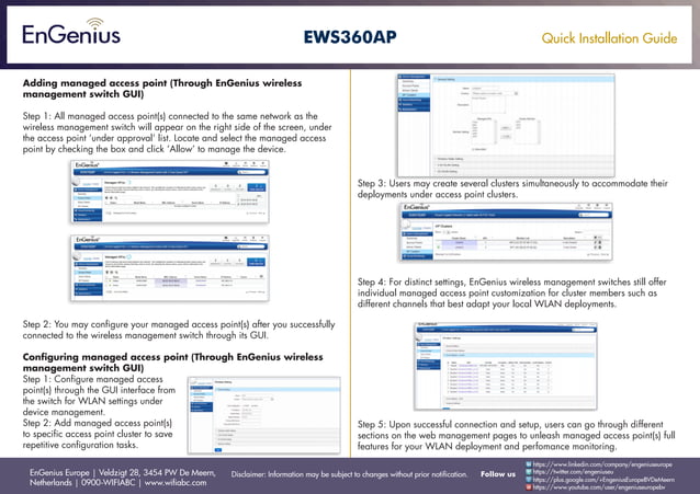Quick Installation Guide EWS360AP English | PDF | Technology & Computing