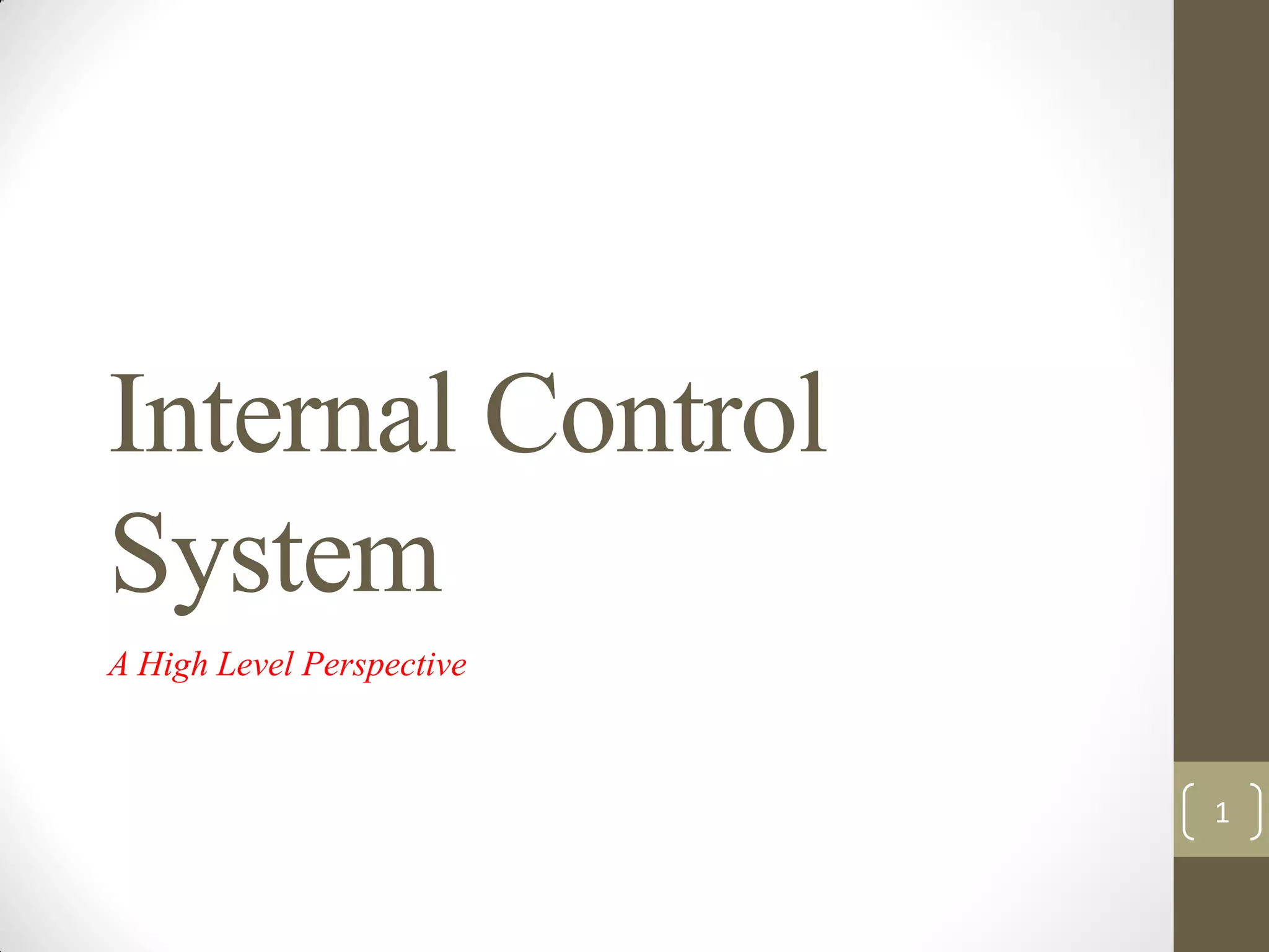 Internal control system | PDF