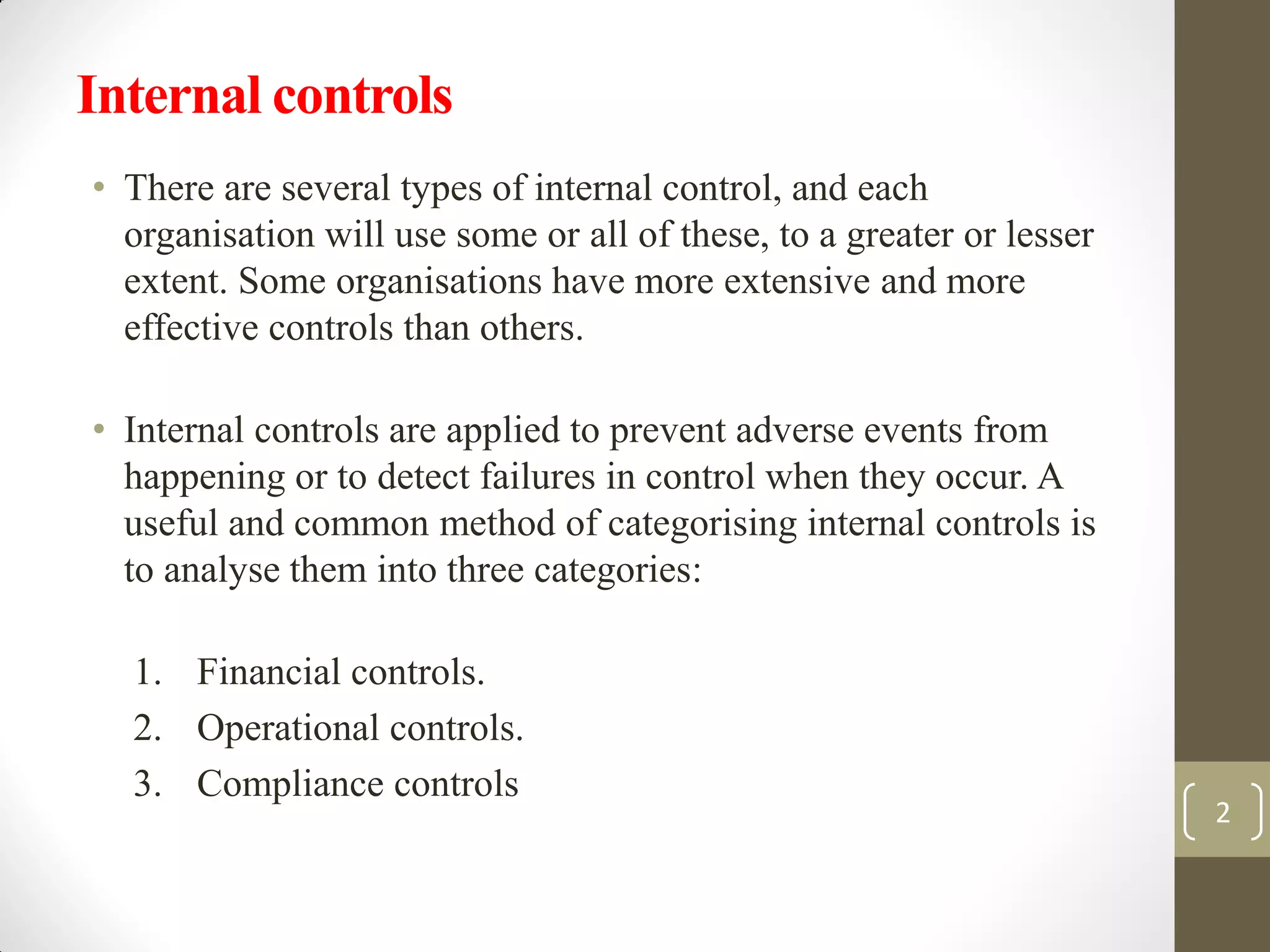 Internal control system | PDF