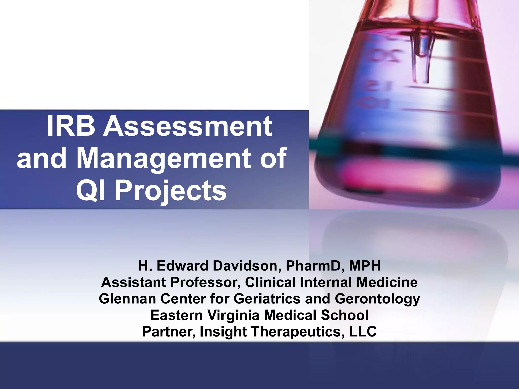 Qi Irb Presentation | PPT