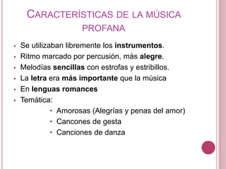 Música profana medieval | PPTX