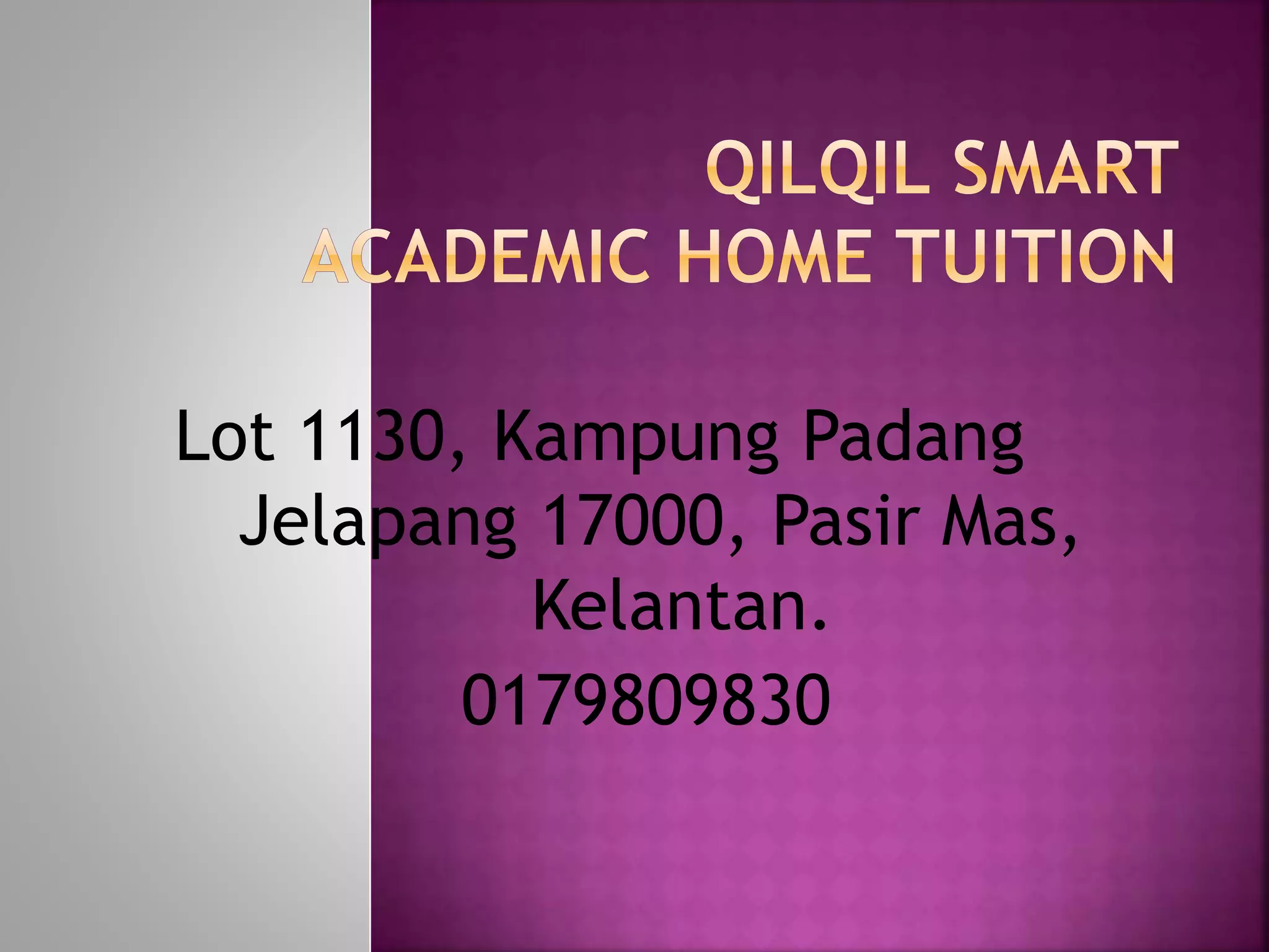 Qil qil smart home tuition | PPTX